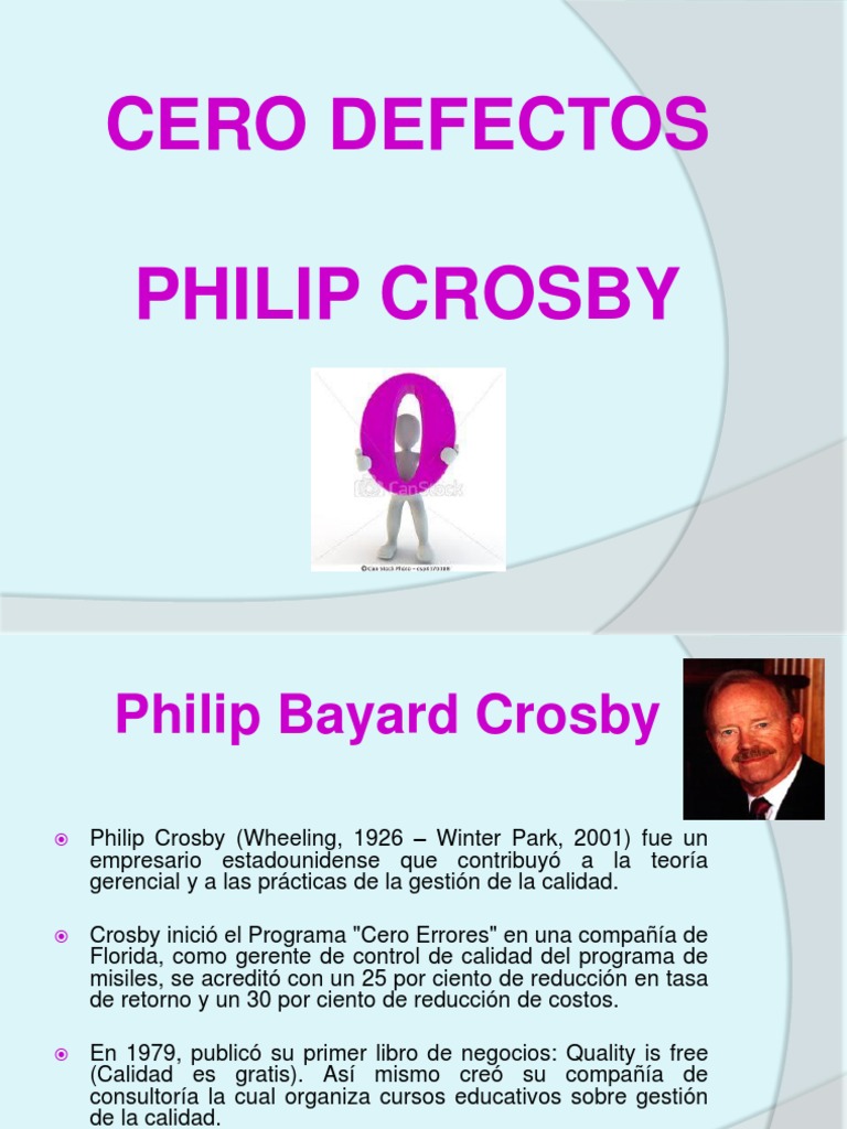 Gestión de Calidad: Cero Defectos Crosby | PDF | Planificación | Business