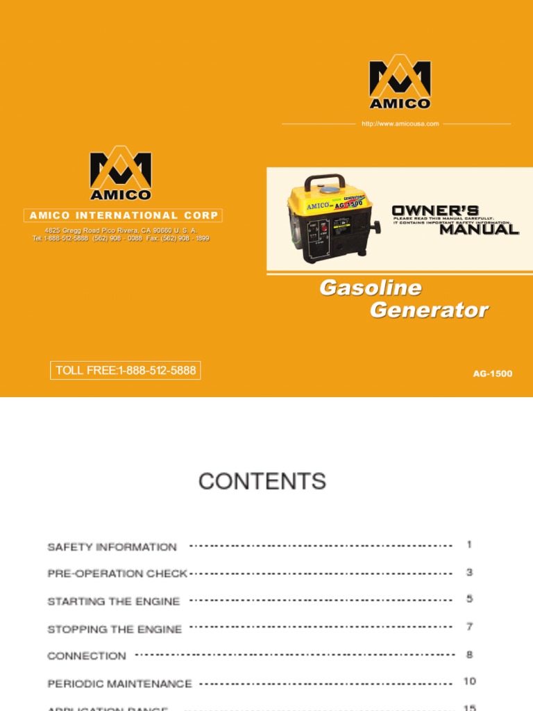 Ag 1500 | PDF | Carburetor | Alternating Current