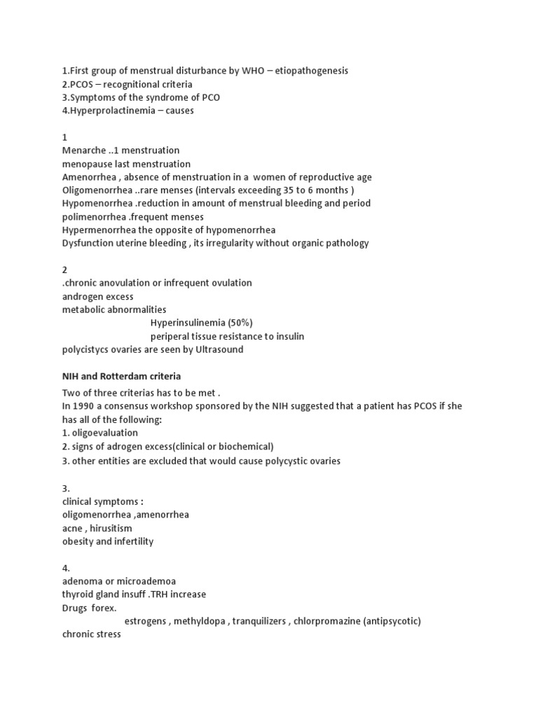 NIH and Rotterdam Criteria | PDF | Ovarian Cancer | Polycystic Ovary ...