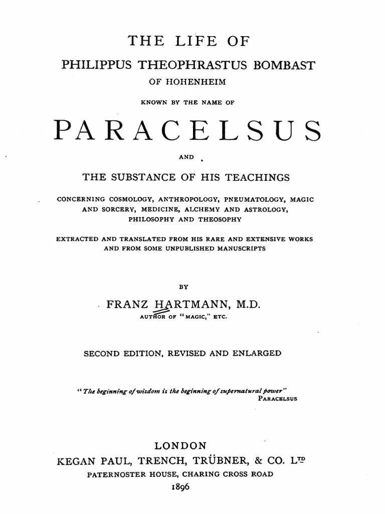 The Life of Paracelsus
