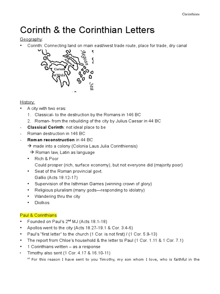 Corinth & The Corinthian Letters: Classical Corinth: Not Ideal Place To ...