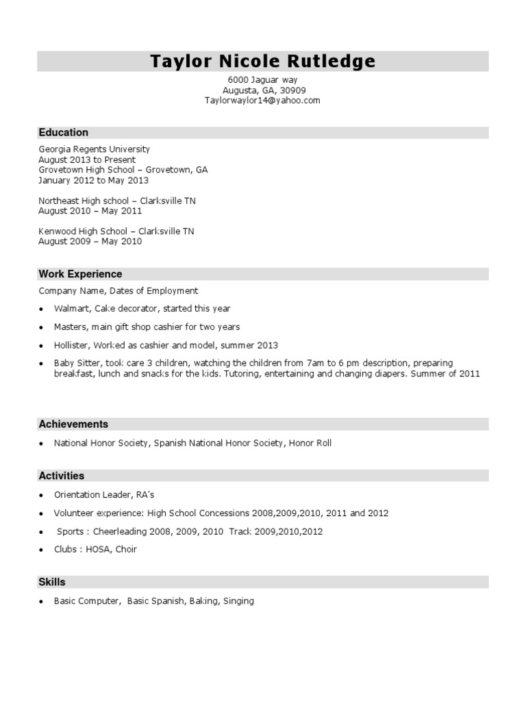 Taylor Resume | PDF