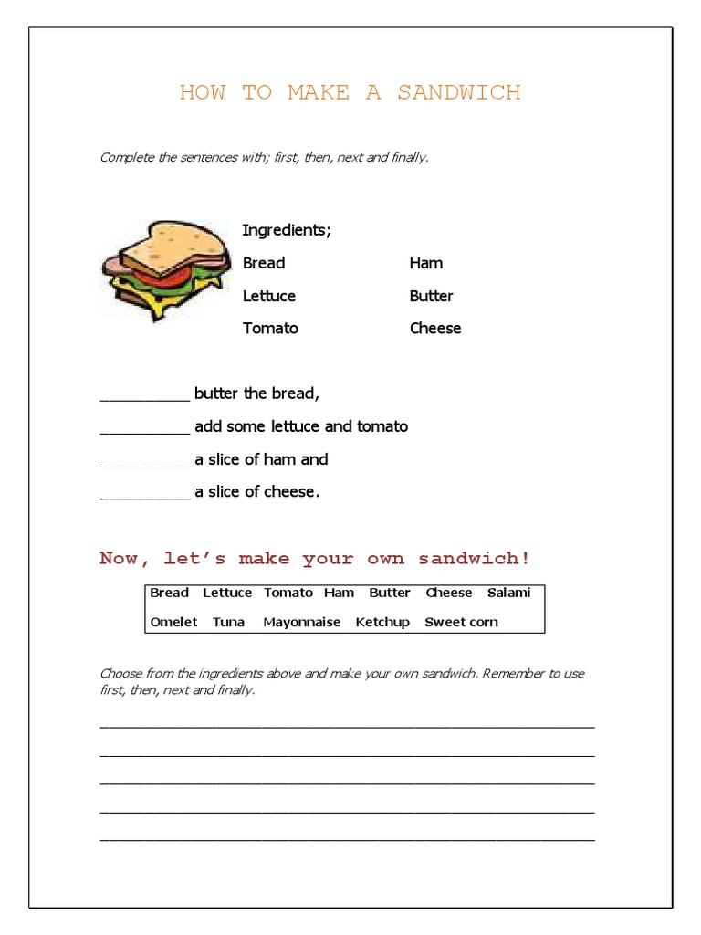 How To Make A Sandwich | PDF | Sandwich | Cuisine