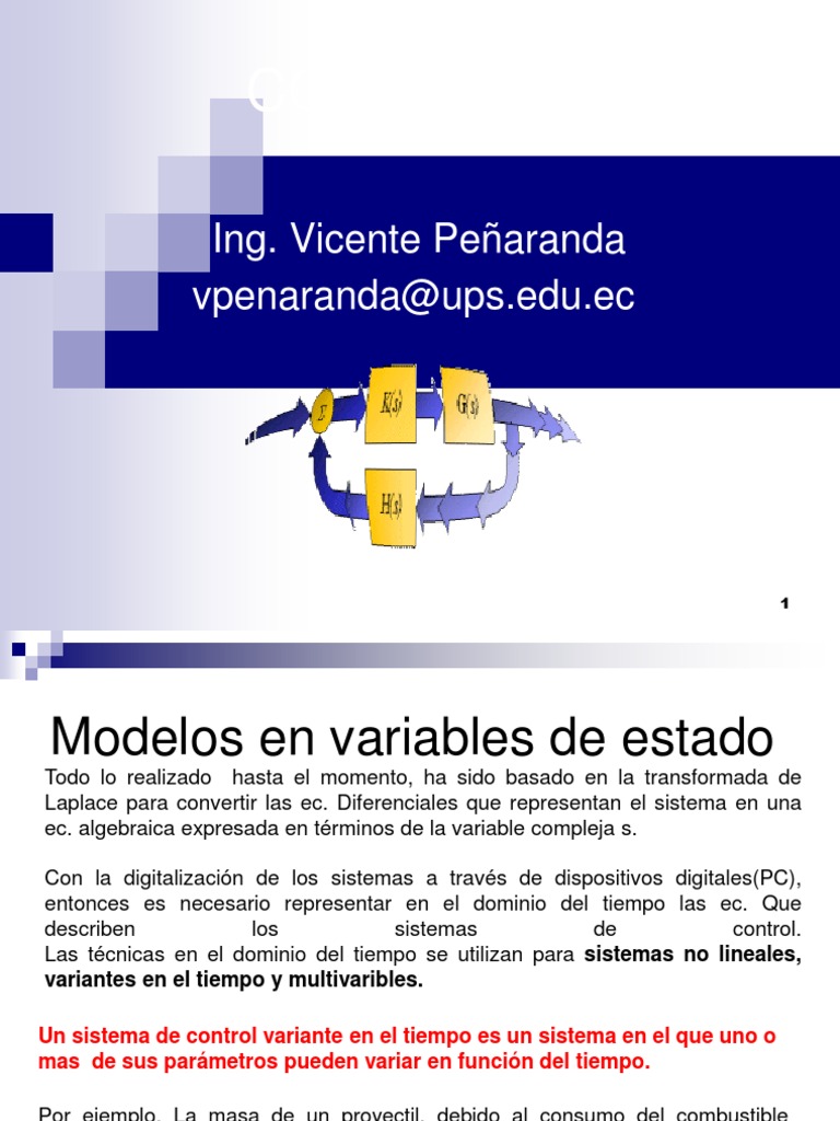 Variables de Estado | PDF | Sistema de control | Ecuaciones