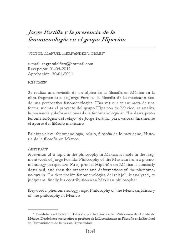 Jorge Portilla | PDF | Edmund Husserl | Ciencia cognitiva