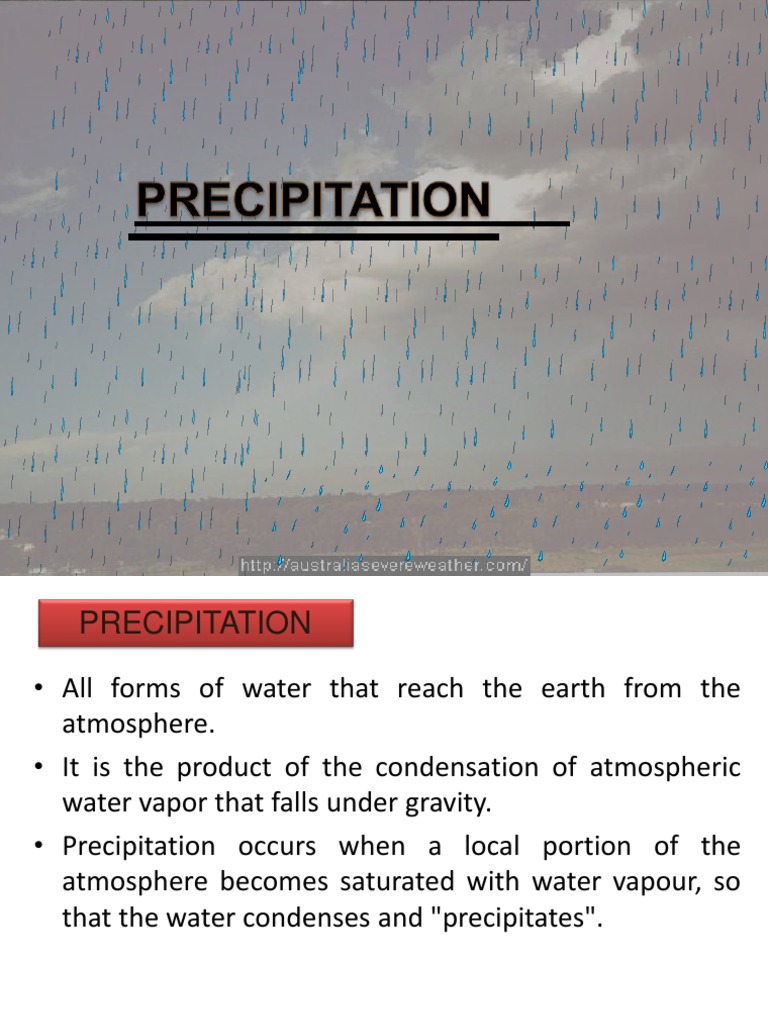 Precipitation Presentation | PDF | Precipitation | Water Vapor