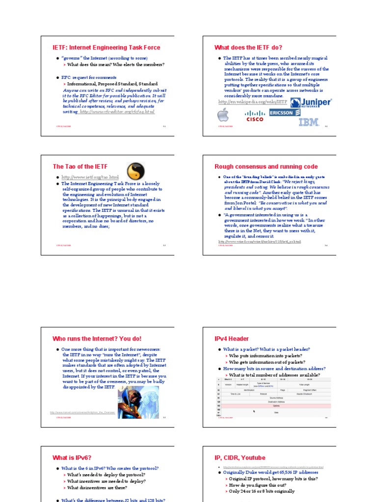 IETF: Internet Engineering Task Force What Does The IETF Do? | PDF | Ip ...
