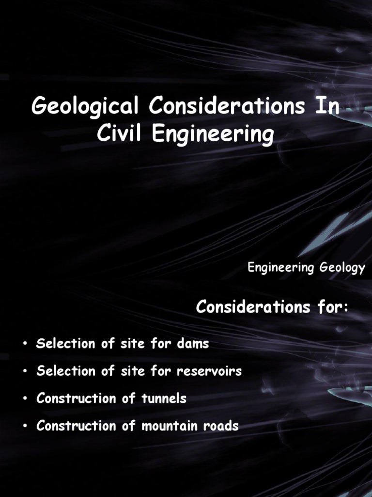 Geological Considerations in Civil Engineering | PDF