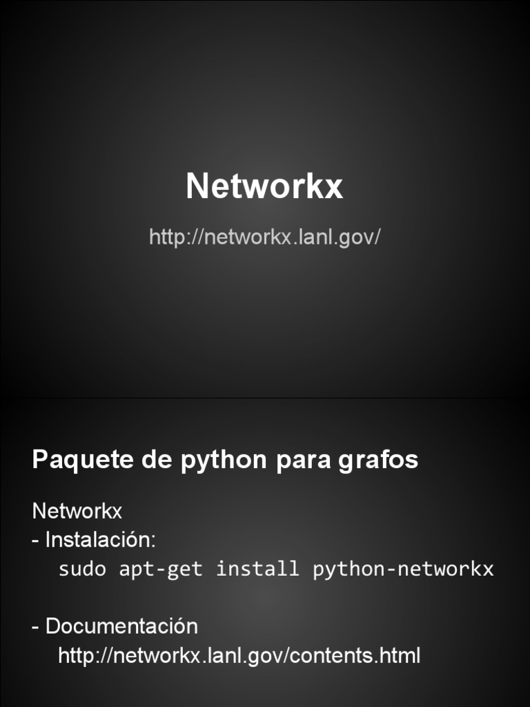 Guía Completa de Networkx para Grafos | PDF