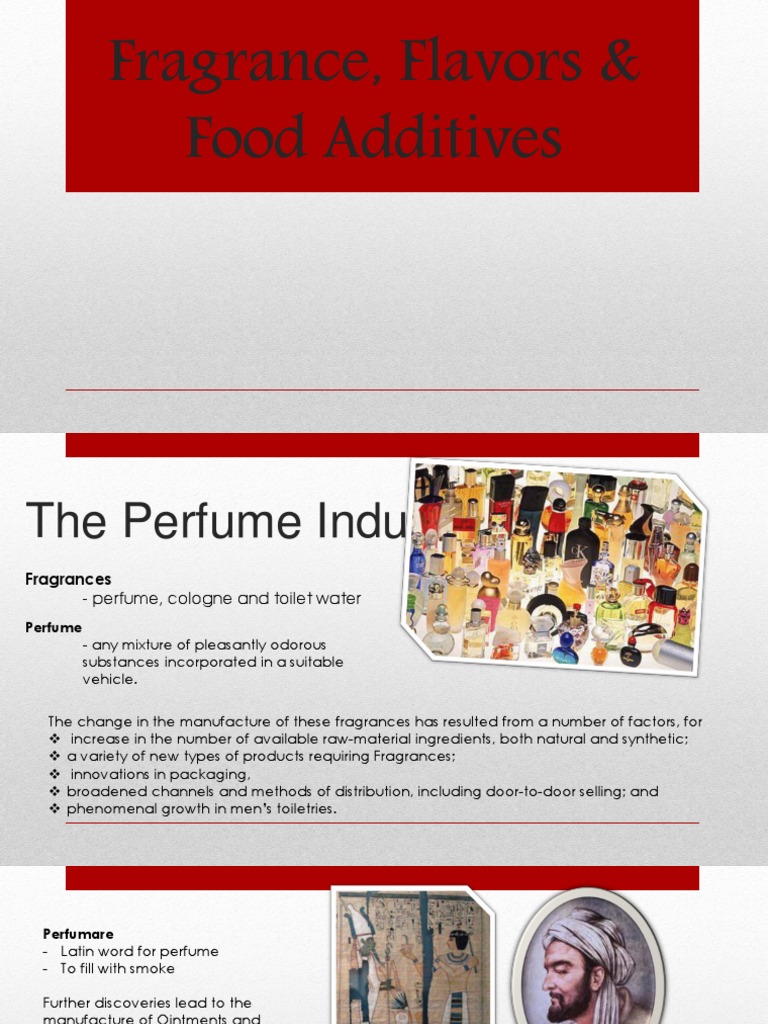 Fragrance, Flavors & Additives | PDF | Perfume | Ester