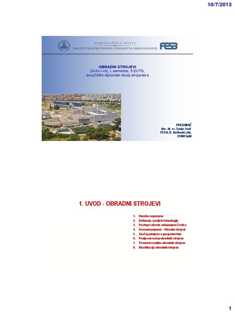 PREDAVANJE-1 Uvod | PDF