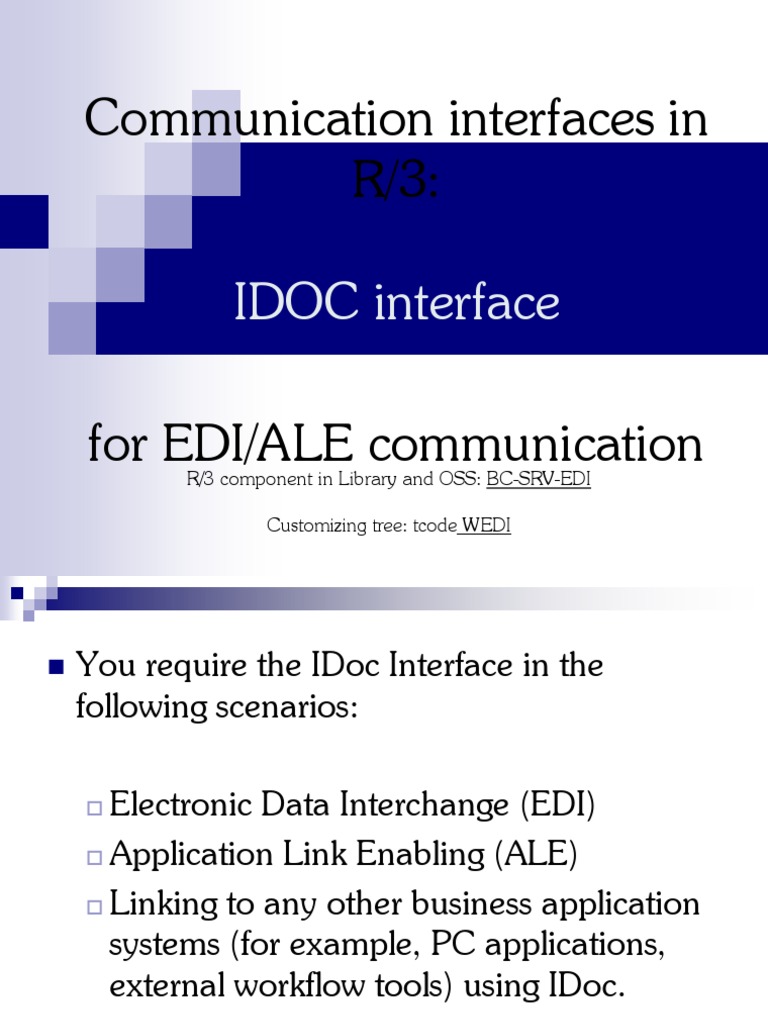 IDOC Overview | Electronic Data Interchange | Xml