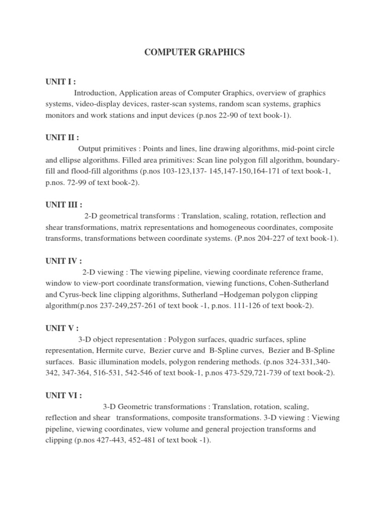 Computer Graphics | PDF | 2 D Computer Graphics | Graphic Design