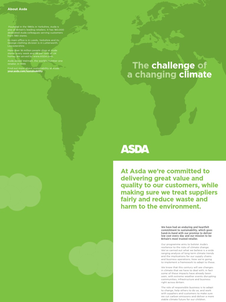 Asda Climate Adaptation Framework Study | PDF | Supply Chain | Biogas