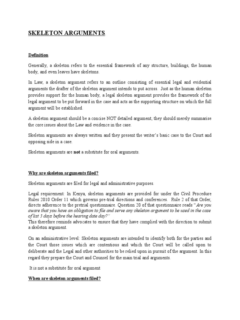 Understanding Skeleton Arguments (Important) | Lawsuit | Judiciaries