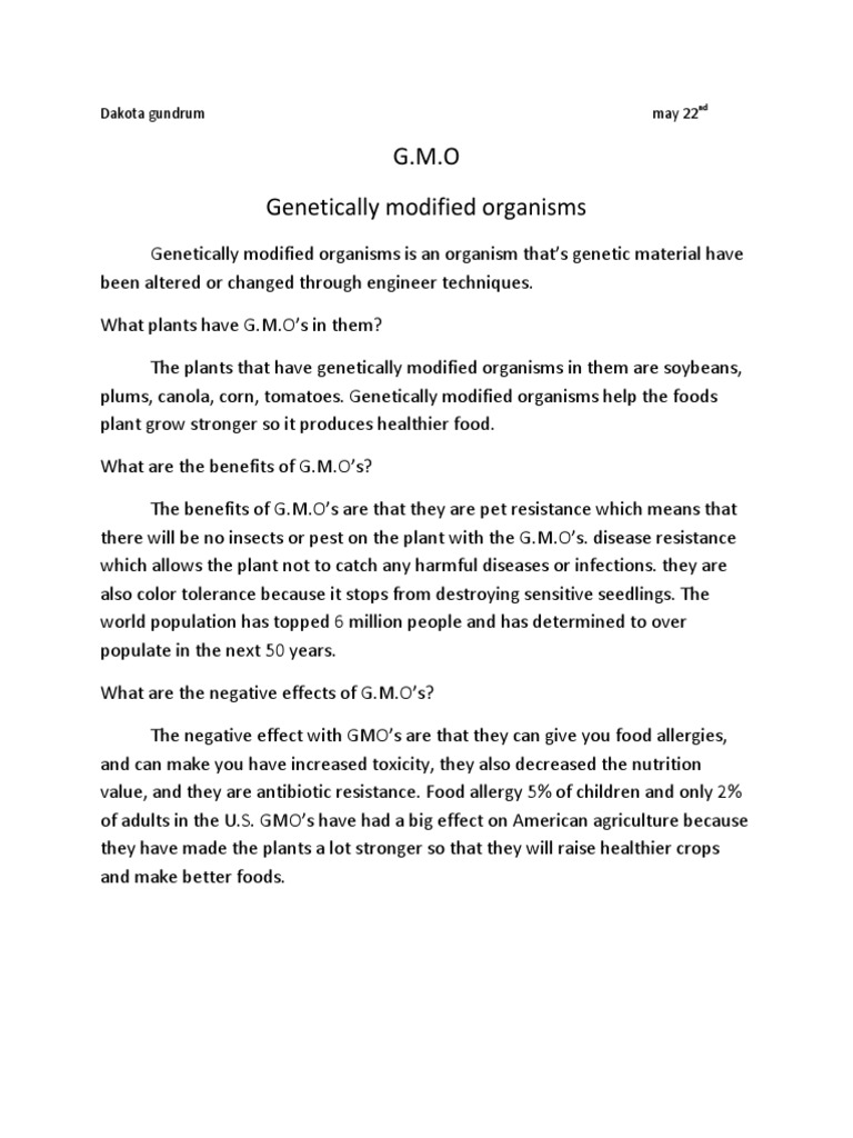 Gmos Paper | PDF