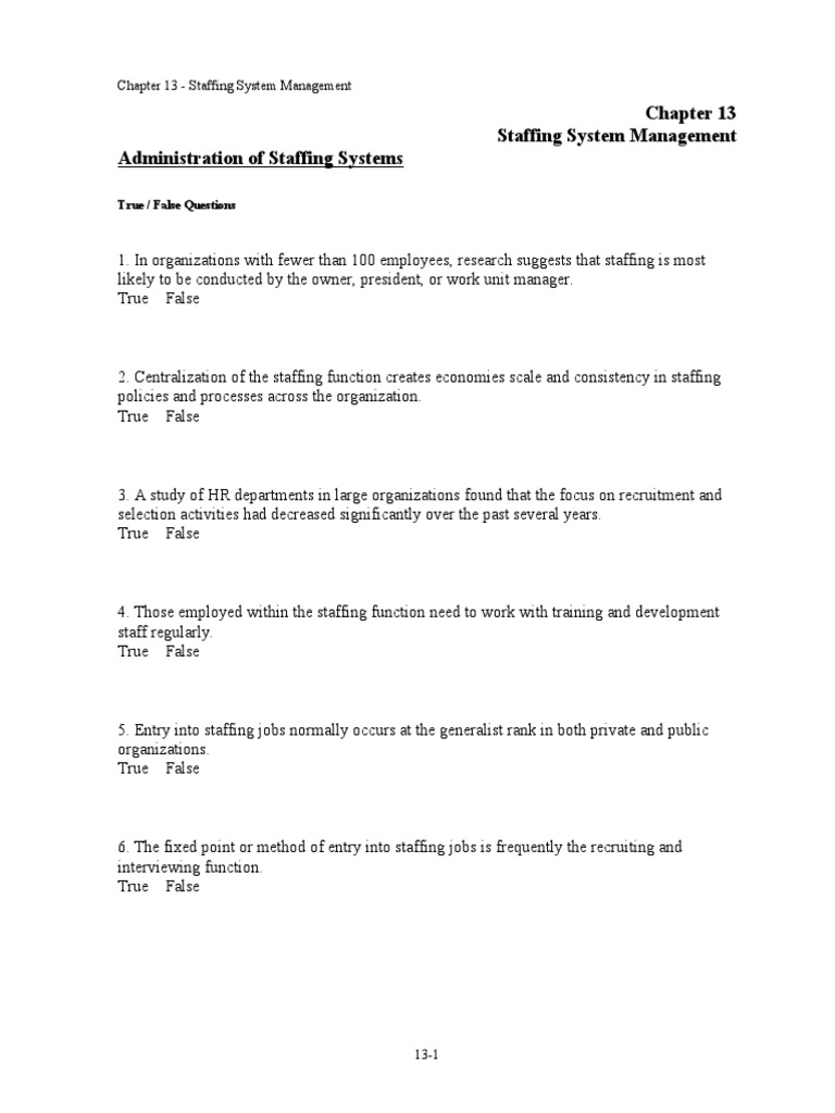 Chap 013 | PDF | Outsourcing | Employment