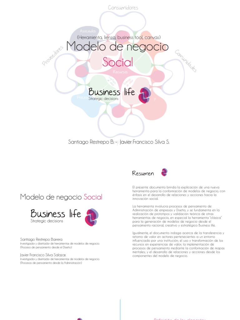 Modelo de Negocio Social Business Life PDF | PDF | Modelo de negocio ...