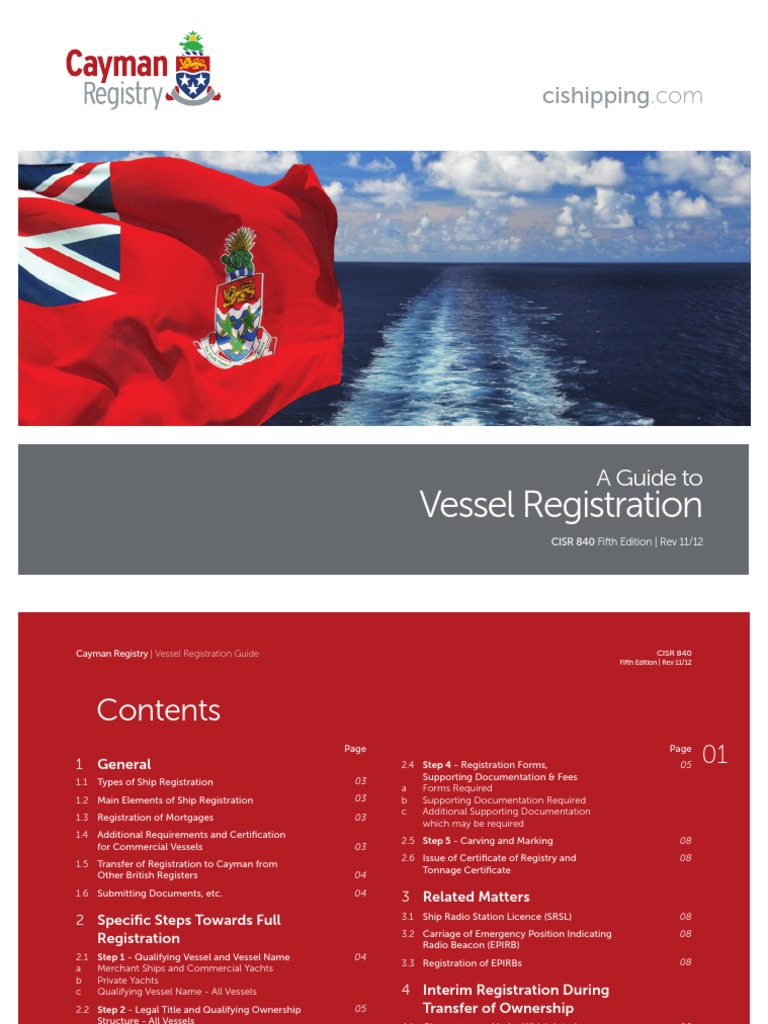 Vessel Registration Guide | Ships | Shipping