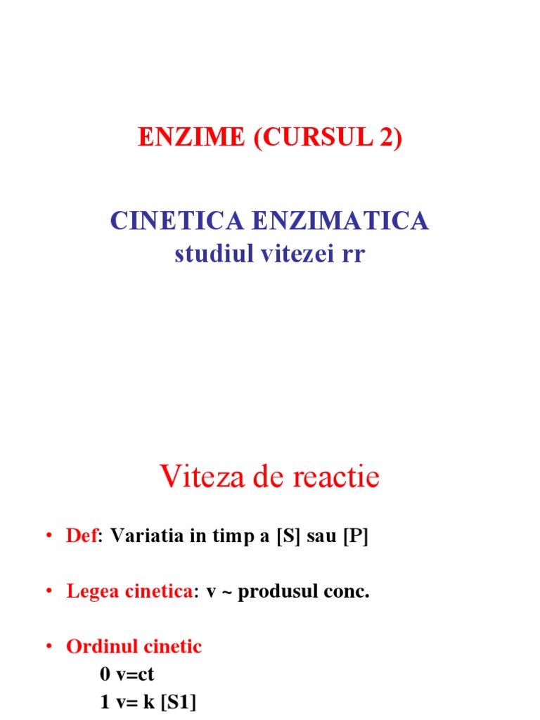 Biochimie-Enzime Curs2 | PDF