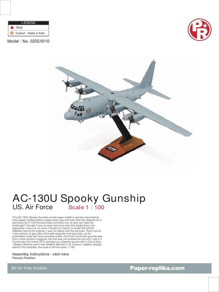 Paparcraft AC-130H Spooky | PDF | Computers | History