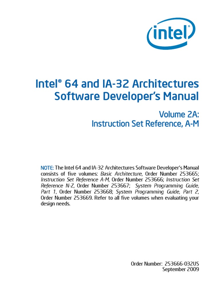 Intel 64 and IA-32 Architectures Software Developers Manual - Volume 2A ...