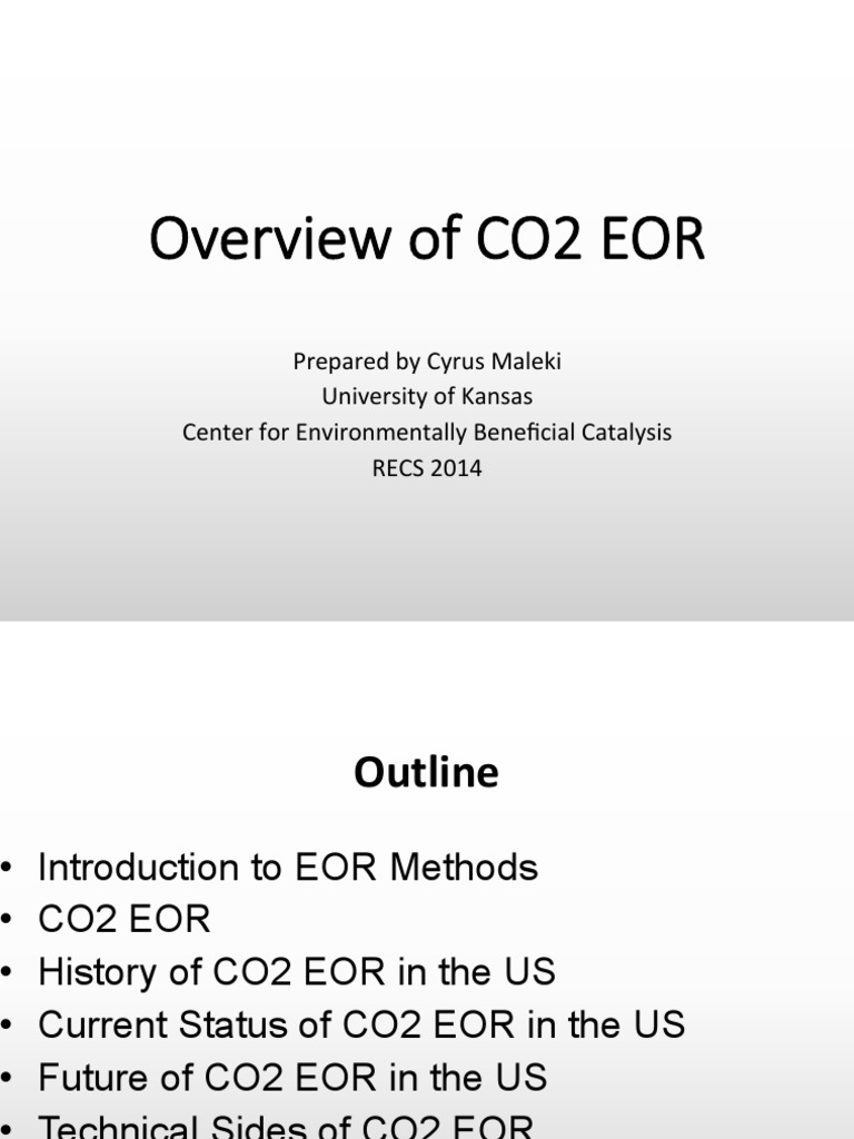 Overview of CO2 EOR | PDF | Petroleum Reservoir | Fuels