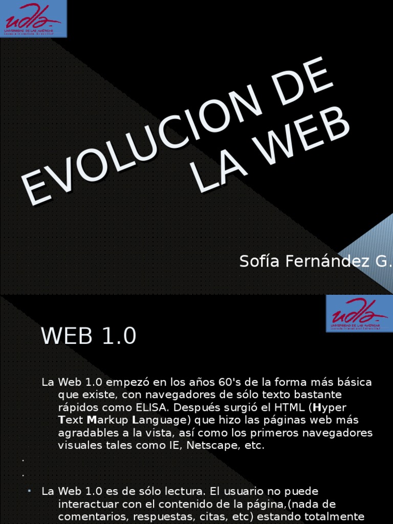 Evolucion de La Web | PDF | web 2.0 | Desarrollo web