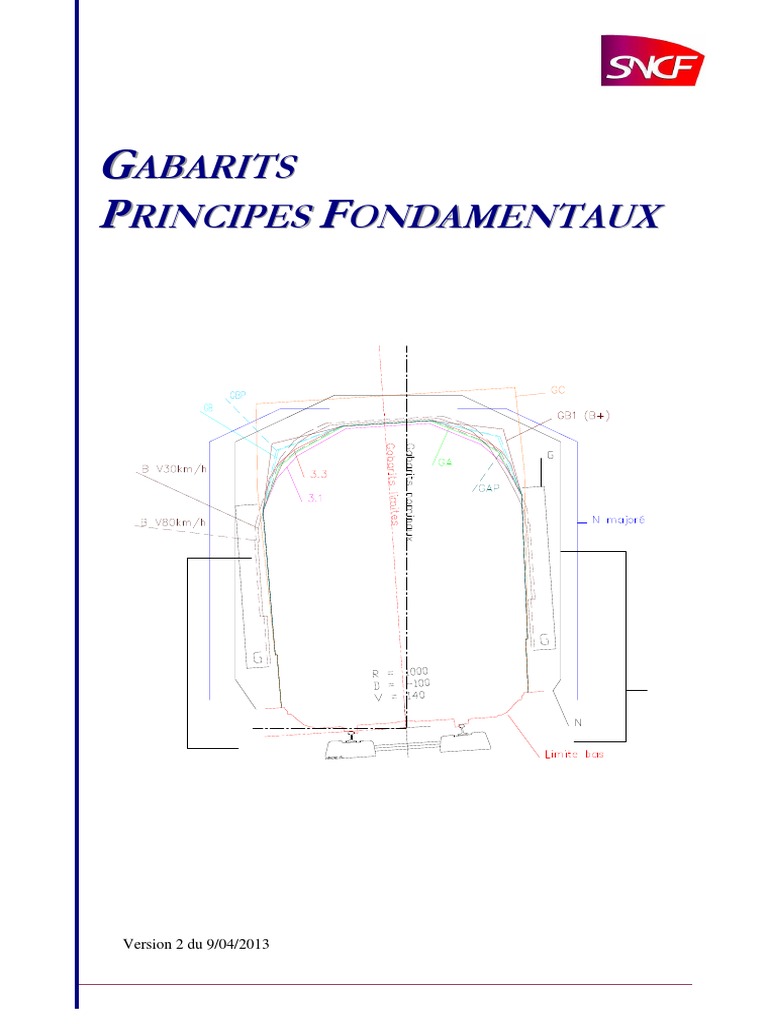 Gabarits Ferroviaires SNCF: Normes et Types | PDF | Transport ...