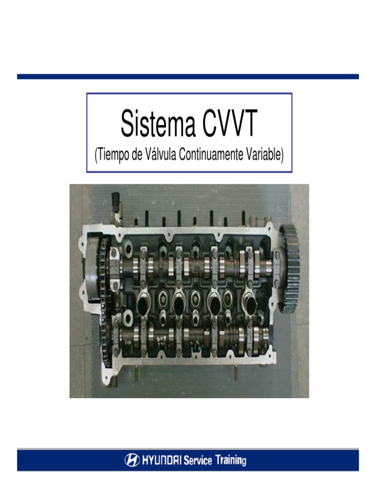 Sistema CVVT Hyundai | PDF | Motor de combustión interna | Eje