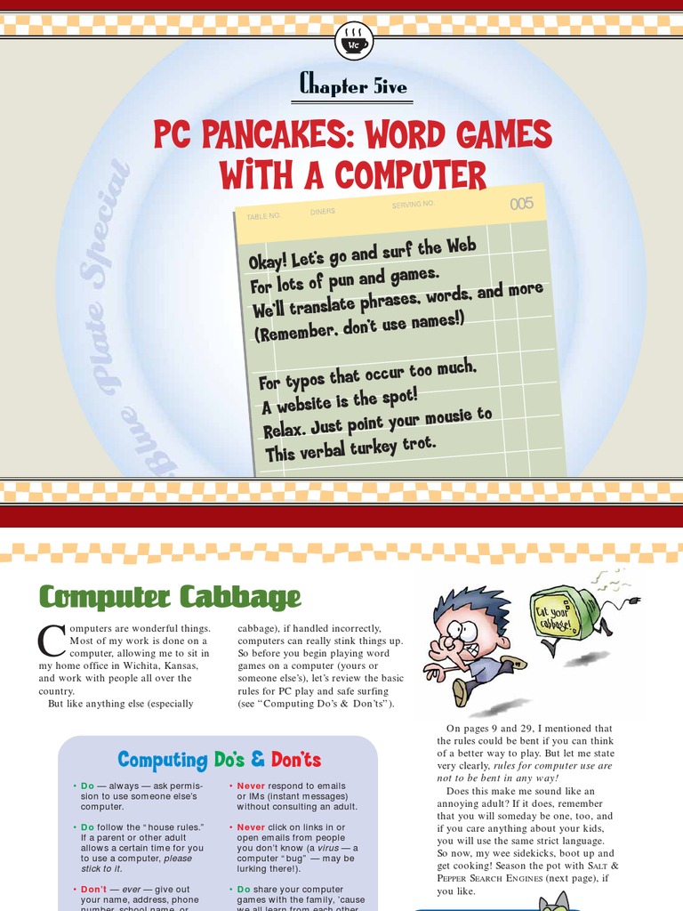 PC Pancakes: Word Games With A Computer: Chapter 5ive | PDF | Search ...