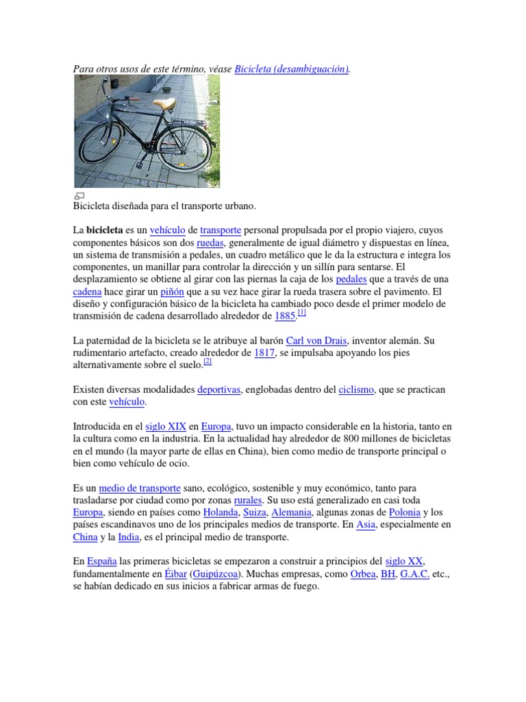 La Bicicleta | PDF | Vehículos | Industrias