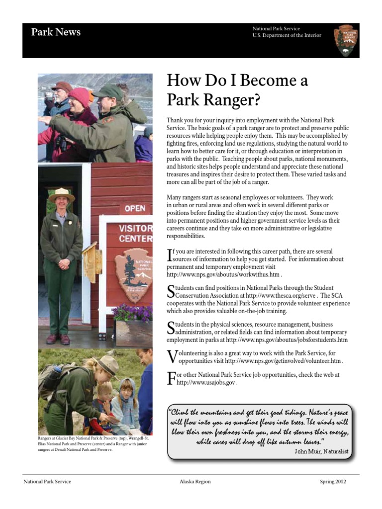 How To Become A Ranger | PDF | National Park Service | Alaska