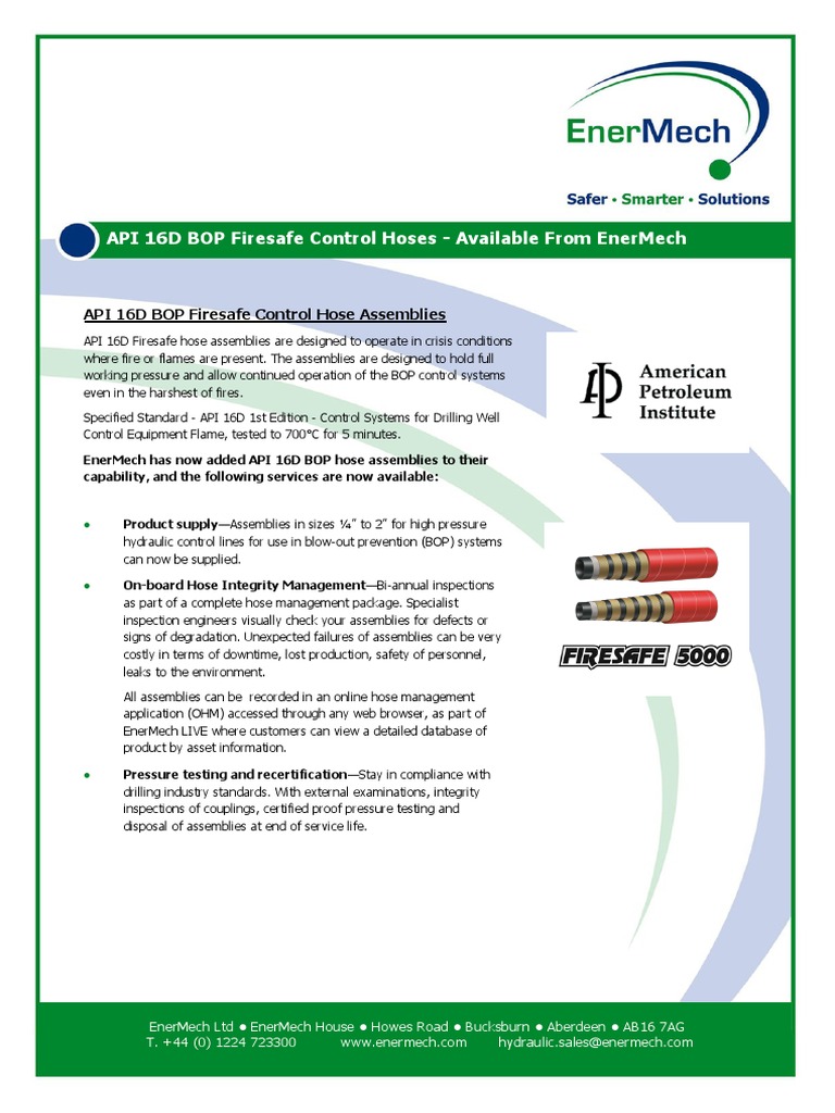 API 16d Bop Firesafe Control Hoses | PDF | Nature
