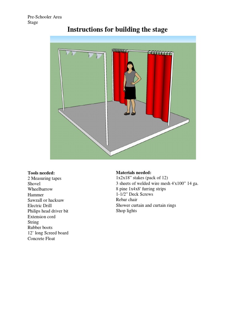 Stage Instructions | PDF | Pipe (Fluid Conveyance) | Manmade Materials
