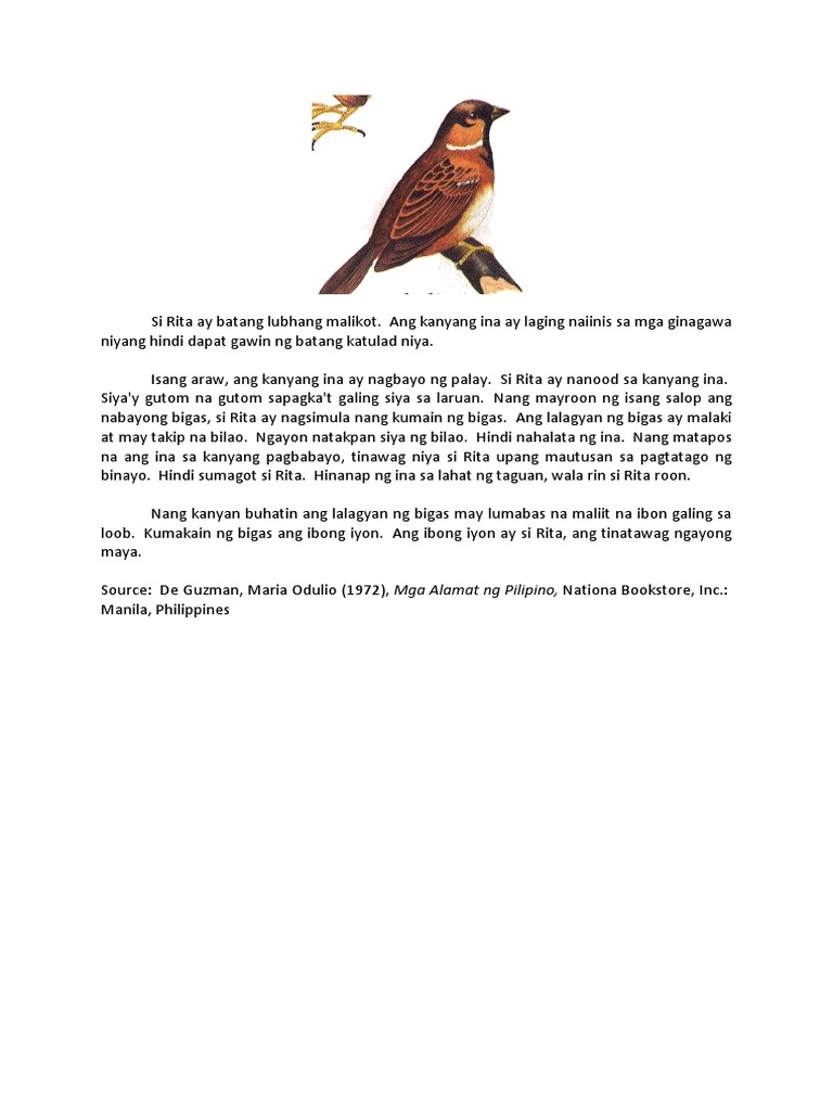 Ang Alamat NG Maya | PDF