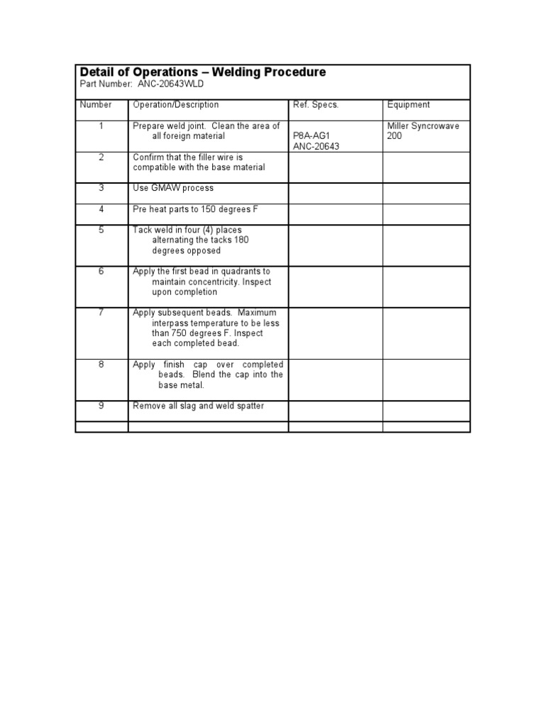 Welding Procedure | PDF | Welding | Construction