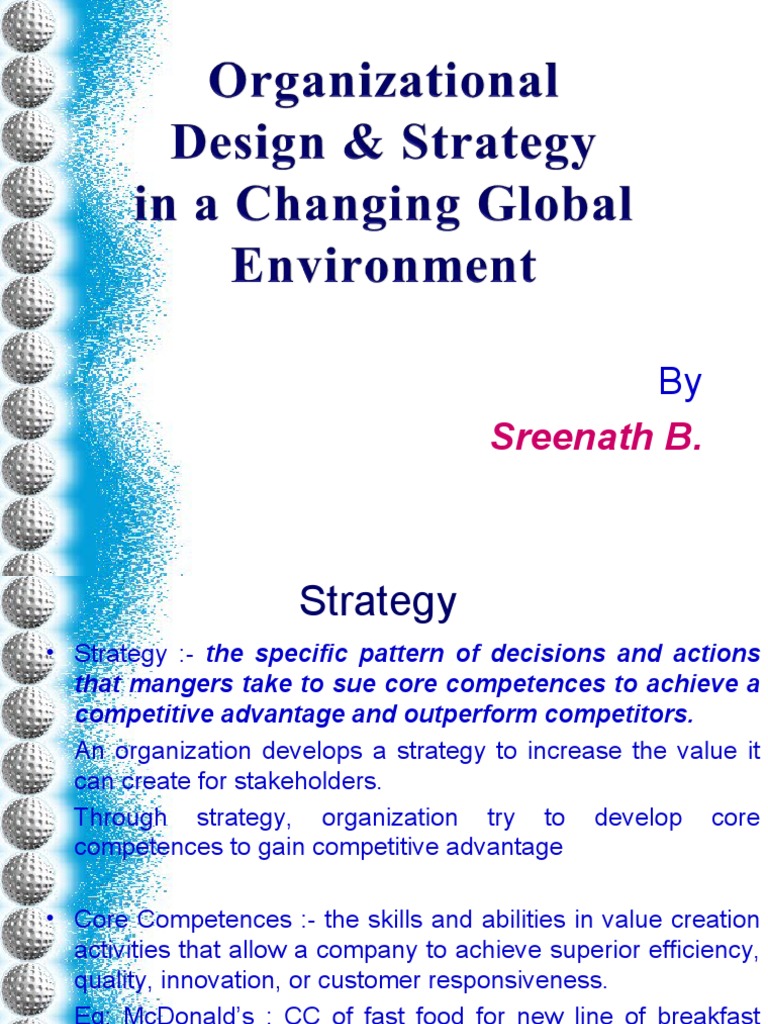 Organizational Strategy | PDF | Competitive Advantage | Strategic ...