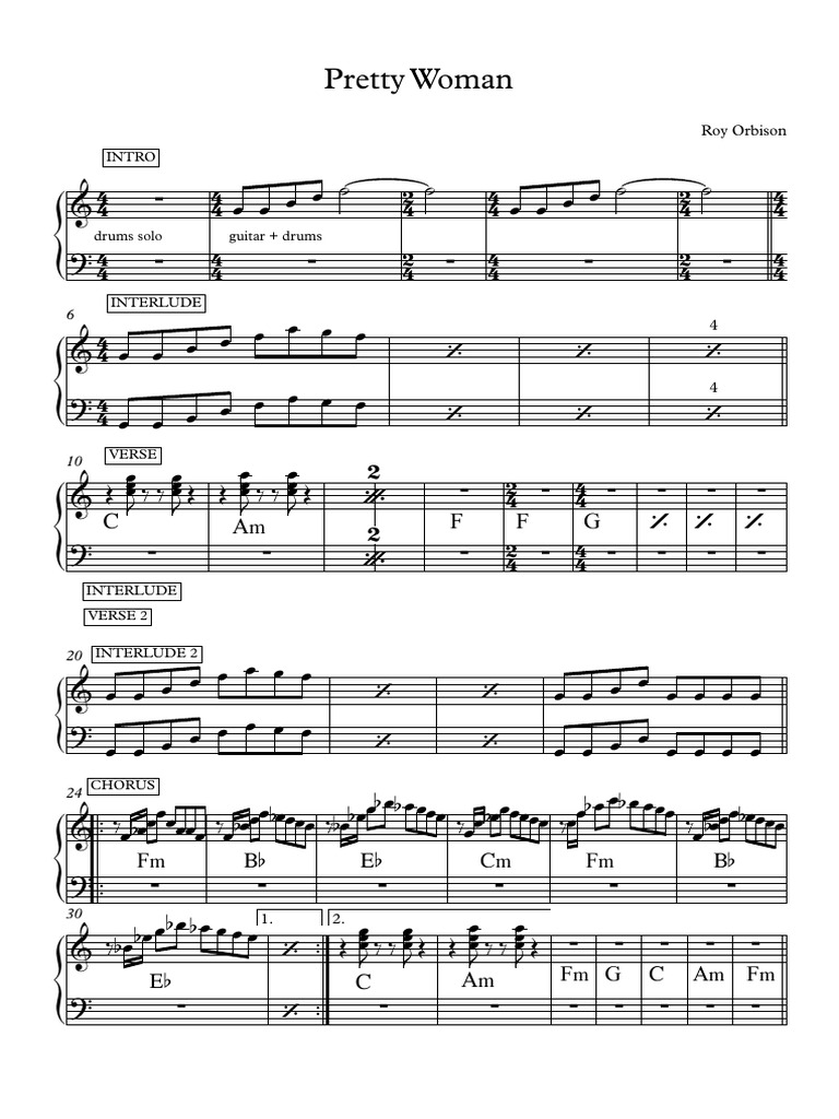 Pretty Woman - Full Score | PDF