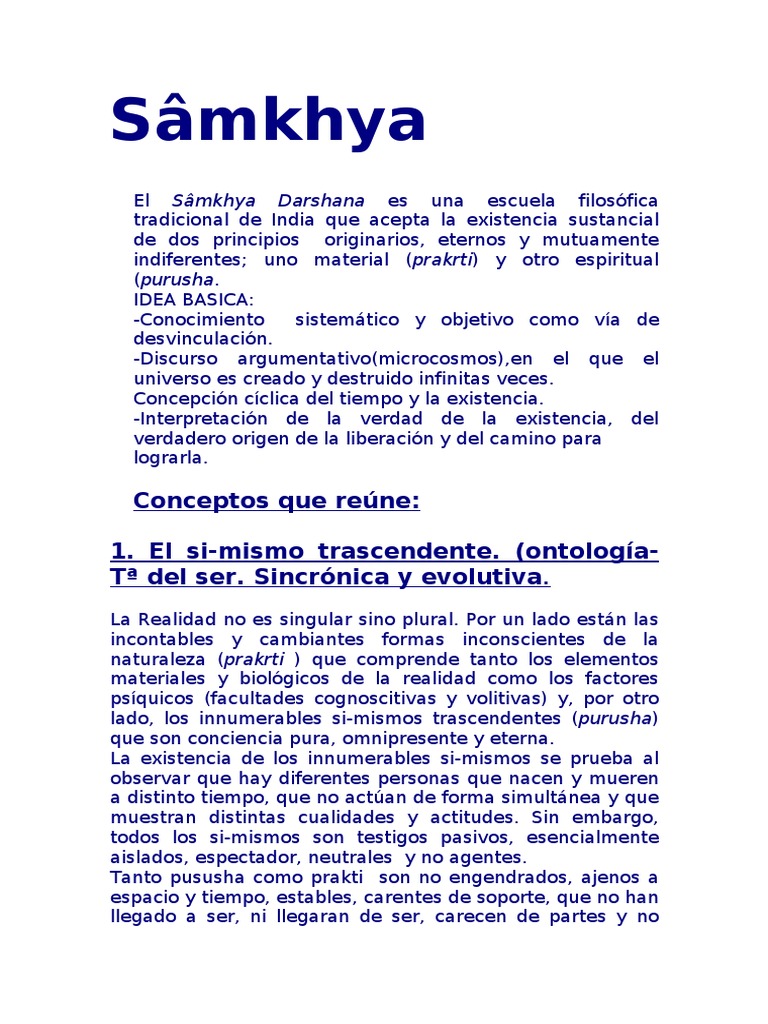 Samkya Yoga Philosophy | PDF | Mente | Existencia