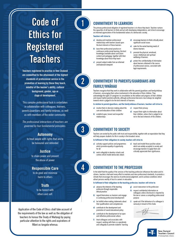 Code of Ethics for Registered Teachers | PDF | Profession | Teachers
