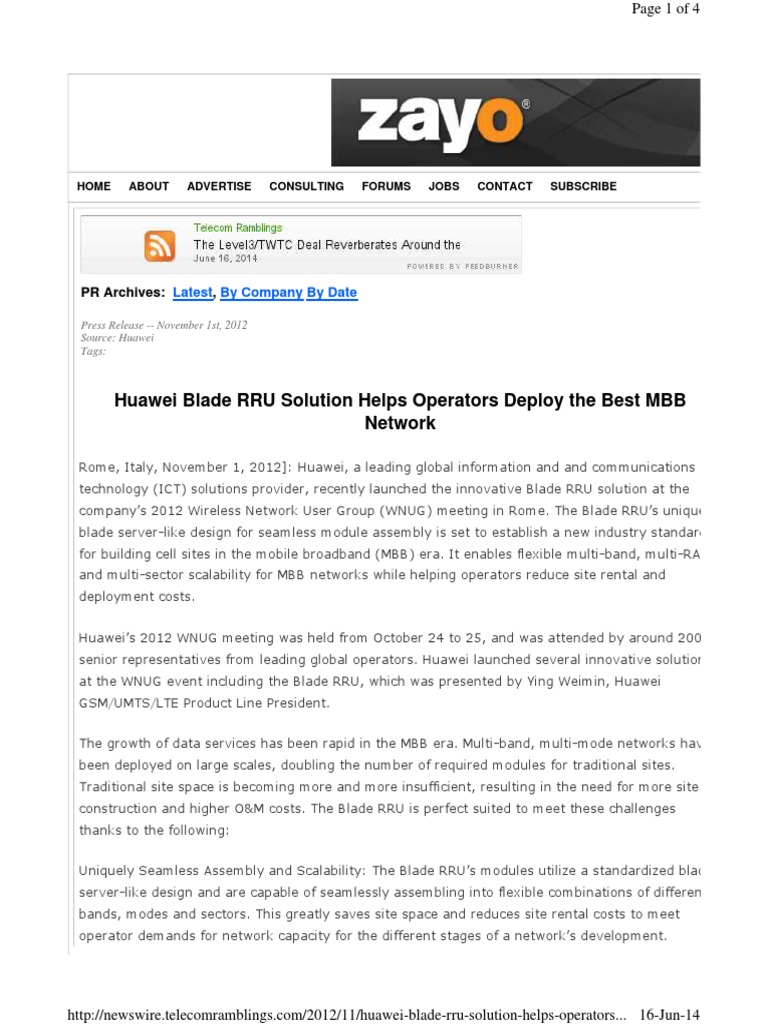 Huawei Blade RRU S | PDF | Telecommunications | Digital Technology