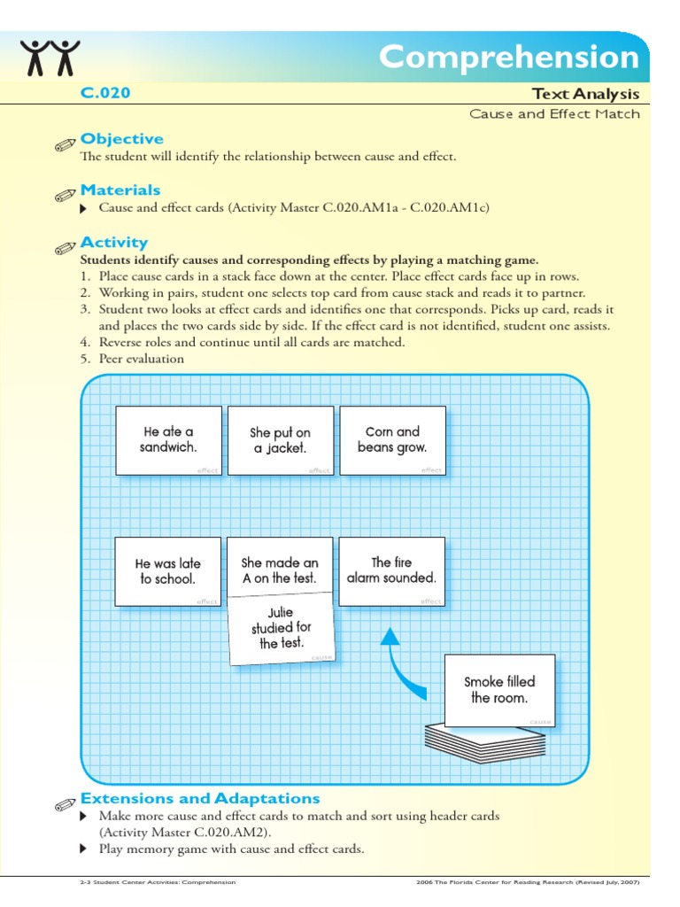 Activity - CAUSE & EFFECT MATCH | PDF | Reading Comprehension | Nature