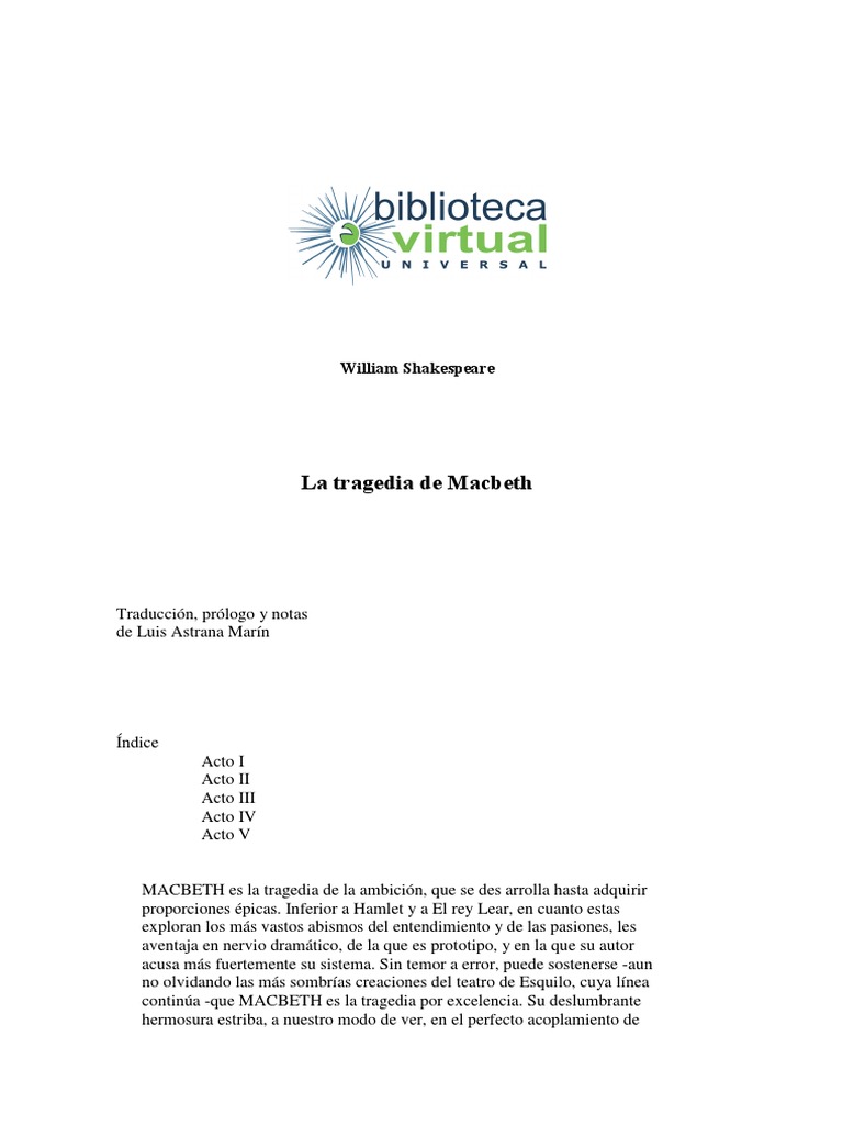 Macbeth Español | PDF
