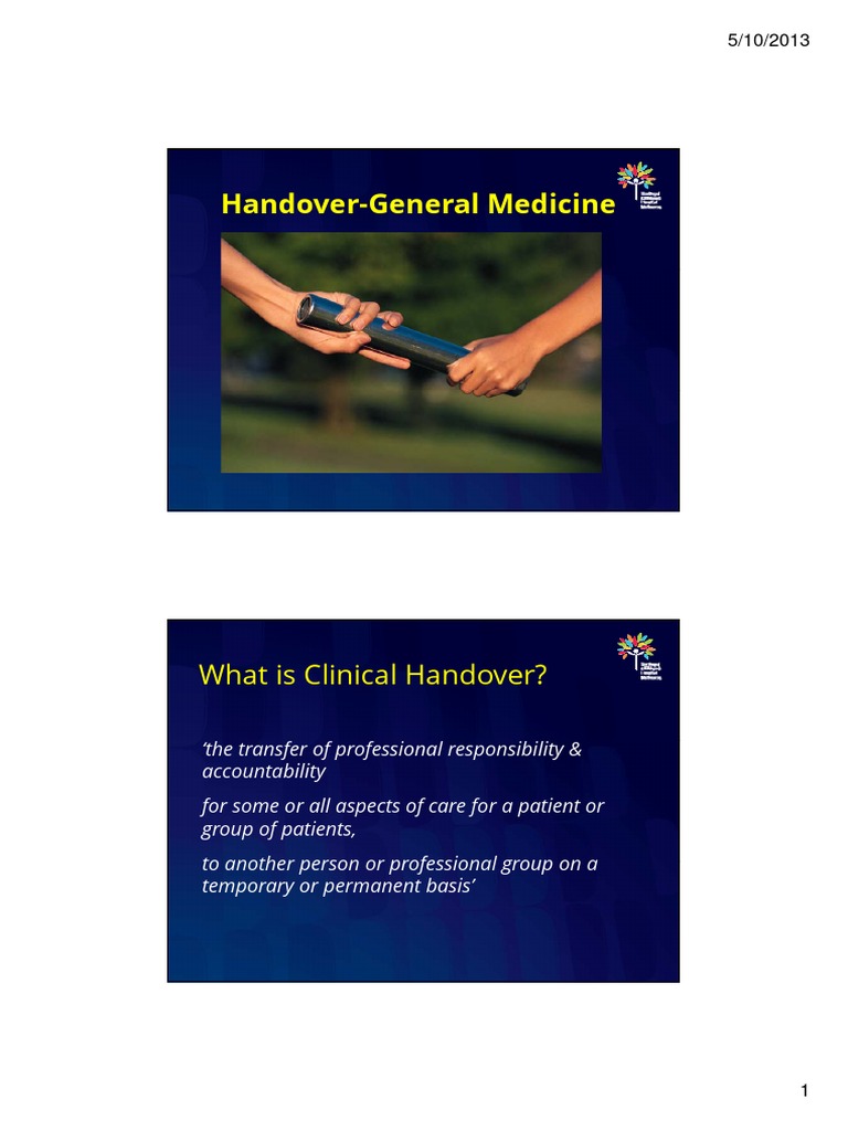 Handover Powerpoint Gen Med | PDF | Medical Specialties | Diseases And ...