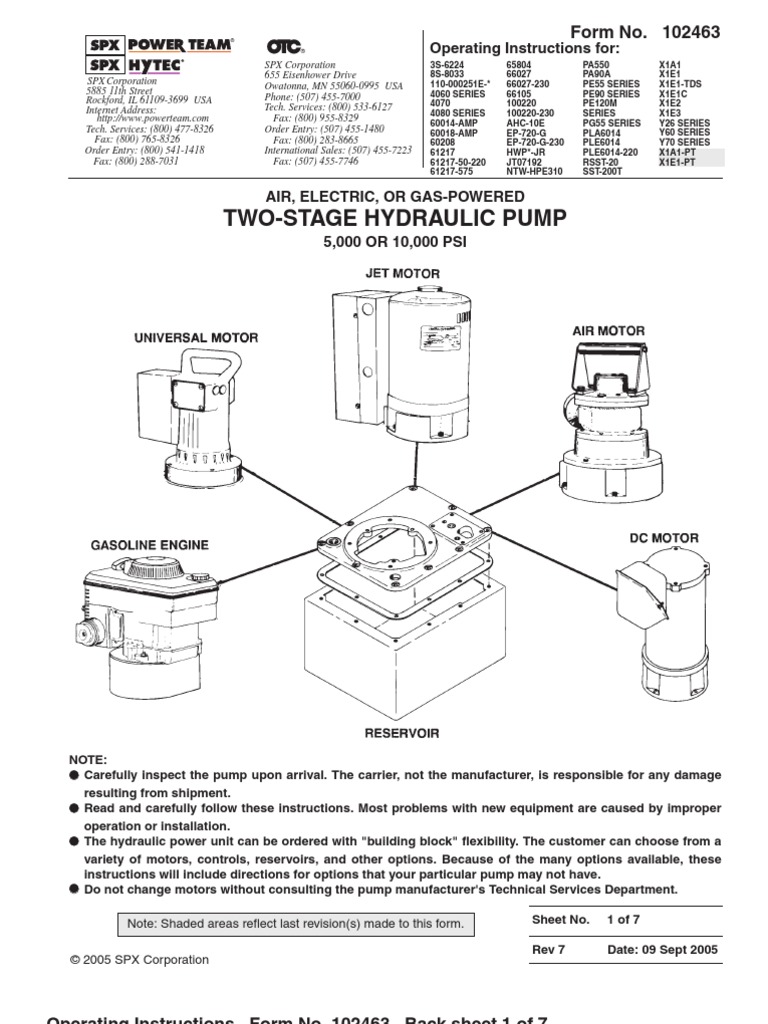 Power Team PE55 Manual | PDF | Valve | Leak