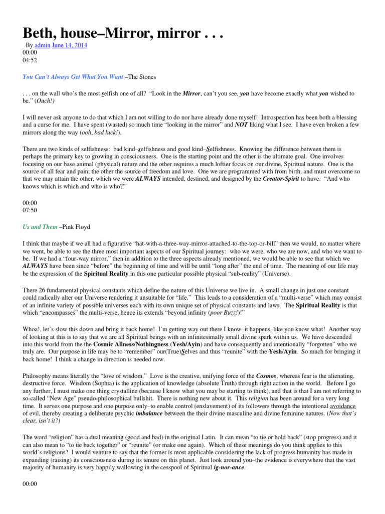 Mirror Mirror | PDF | Metaphysics | Western Philosophy