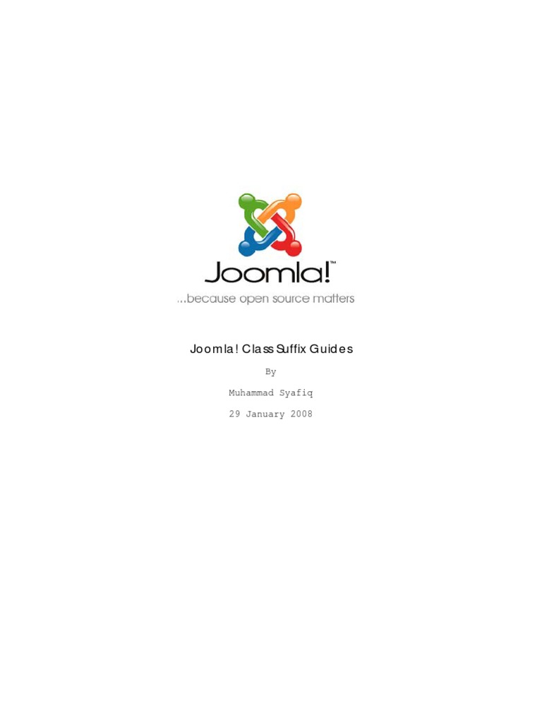 Joomla V 15 How To Use Css Class Suffixes Pdf Cascading Style Sheets Joomla