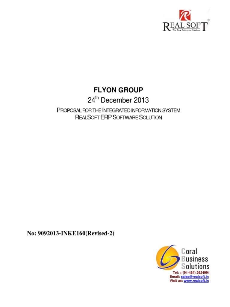 Sample Commercial Proposal For ERP Implementation | PDF | Project ...