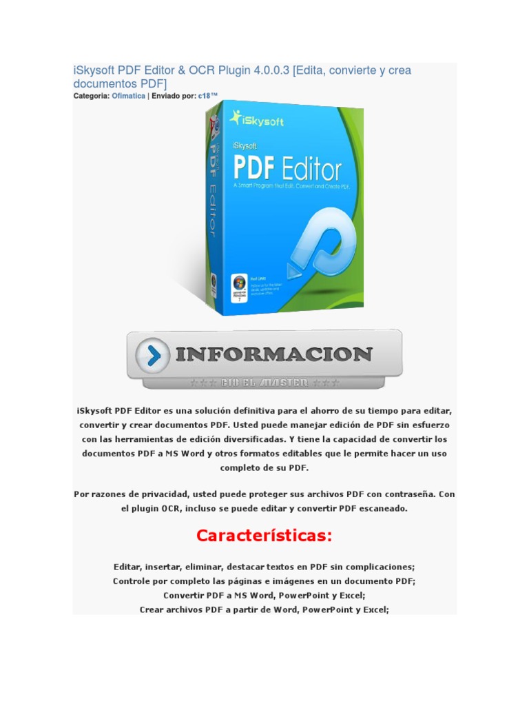 Skysoft PDF Editor | PDF | Formato de Documento Portable | Microsoft Word